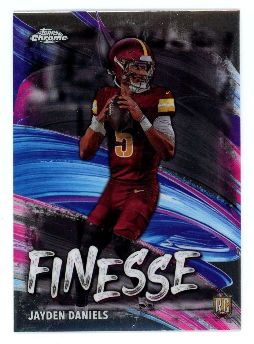 NFL 2024 Topps Chrome Football Finesse Jayden Daniels F-3 (Rookie) - Walmart.com