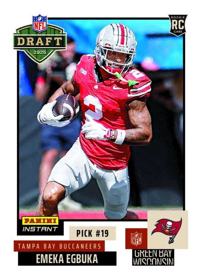 NFL 2025 Instant Draft Night Football Emeka Egbuka #23 (Rookie ...