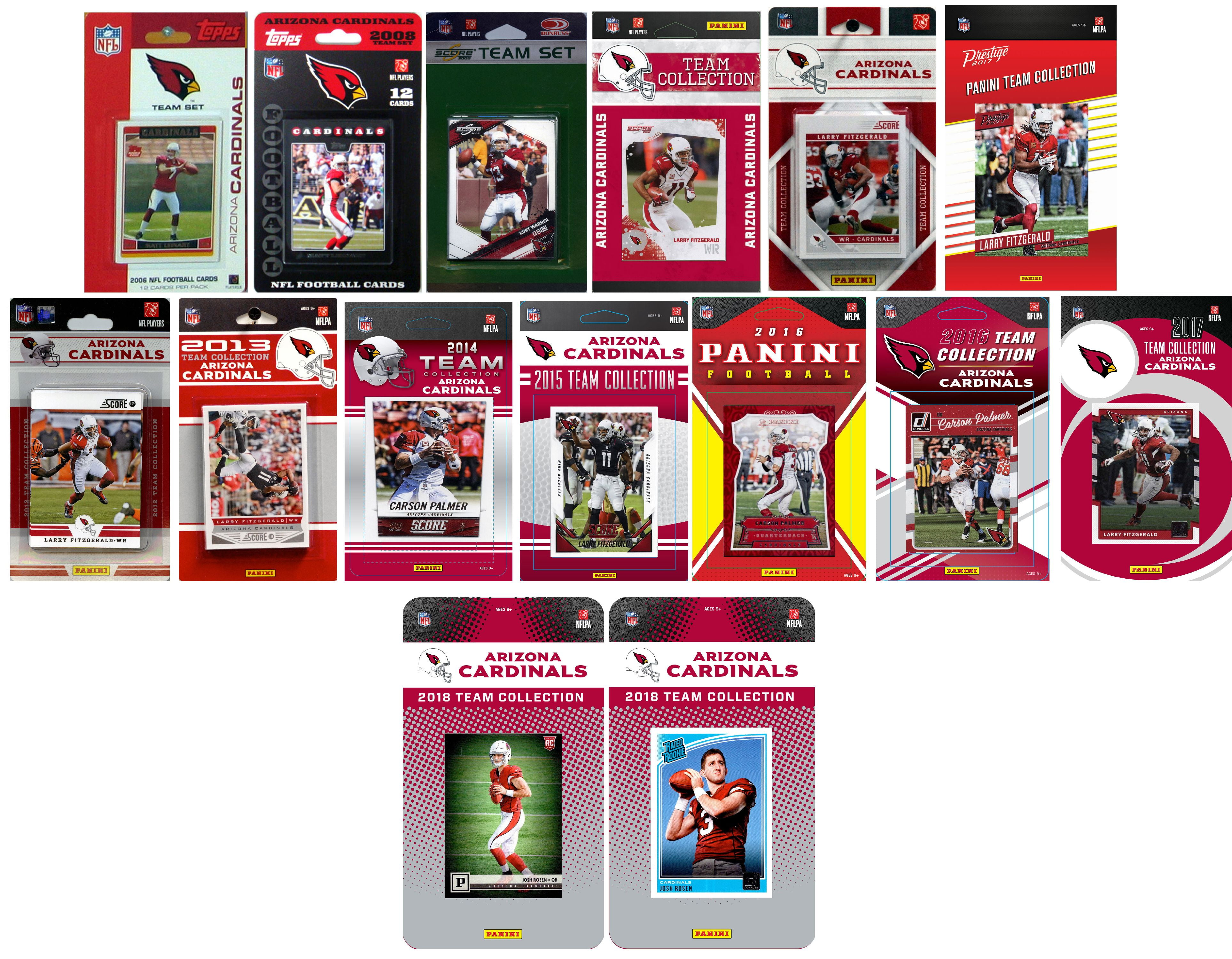 NFL Arizona Cardinals 15 Different Licensed Trading Card Team Sets ...