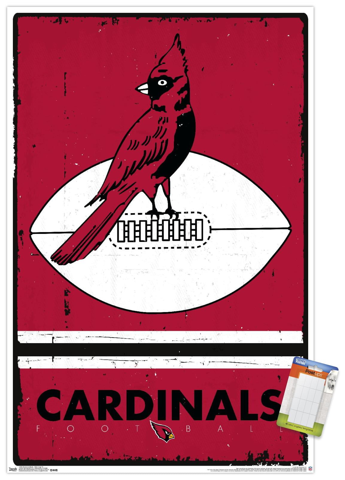 NFL Arizona Cardinals - Retro Logo 15 Wall Poster, 22.375" x 34 ...
