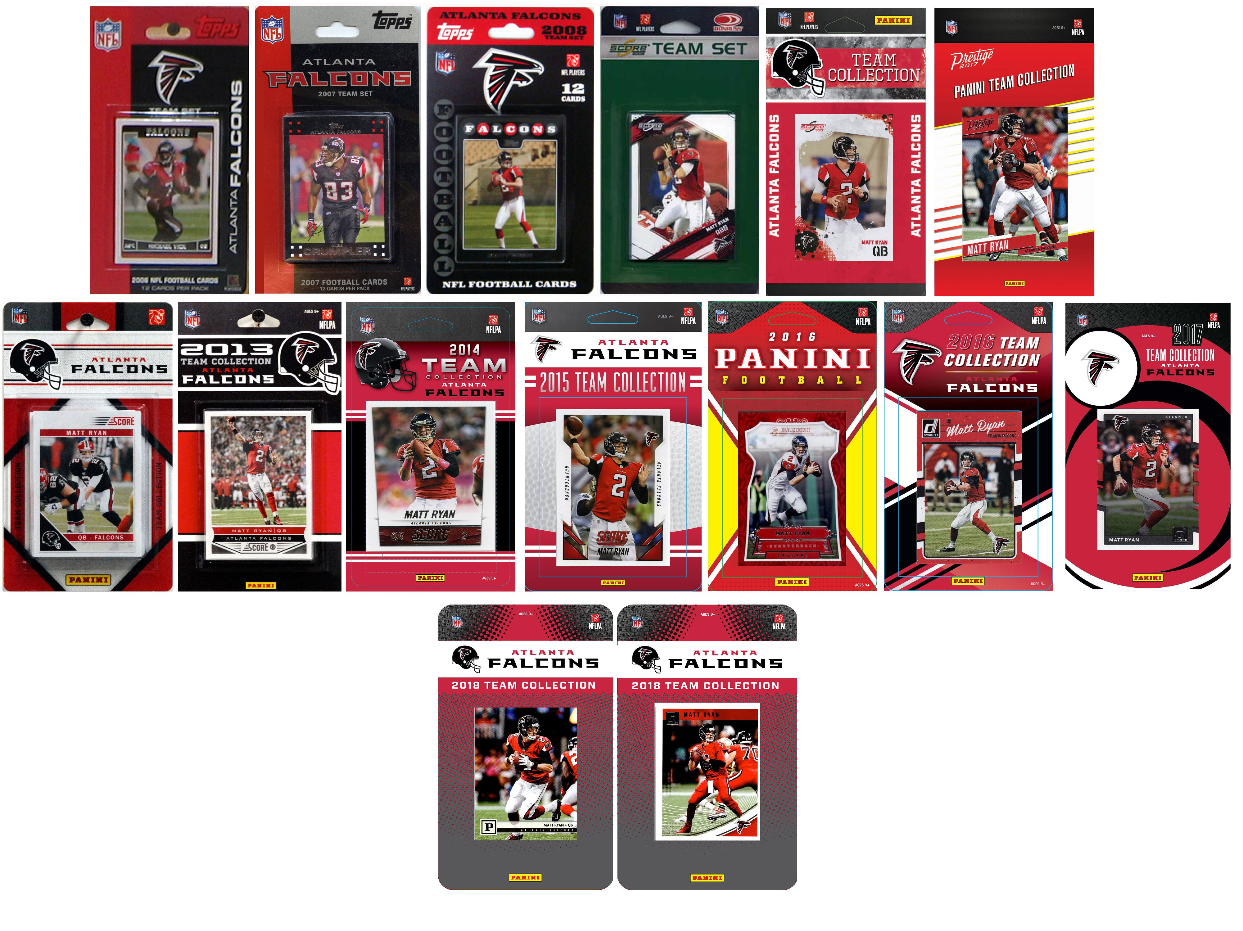 NFL Atlanta Falcons 15 Different Licensed Trading Card Team Sets ...