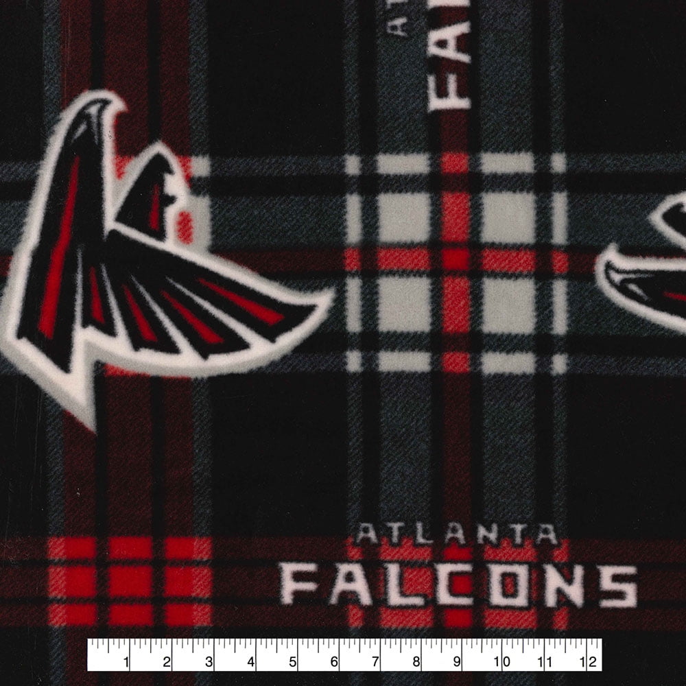 NFL Atlanta Falcons 58" 100% Polyester Fleece Sports Logo Fabric By the ...