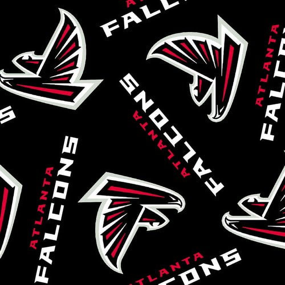 NFL Atlanta Falcons 58" 100% Polyester Fleece Sports Logo Fabric By the ...