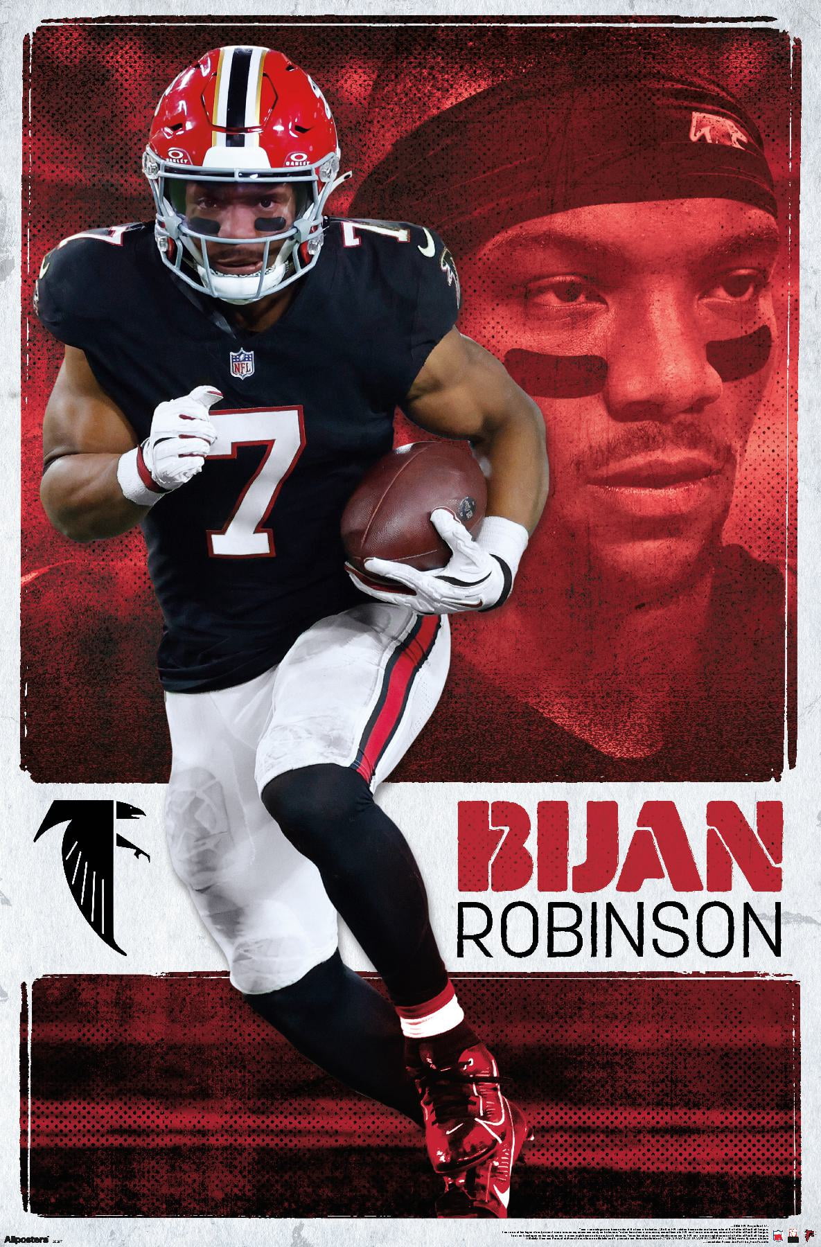 NFL Atlanta Falcons - Bijan Robinson 26 Wall Poster, 22.375" x 34 ...
