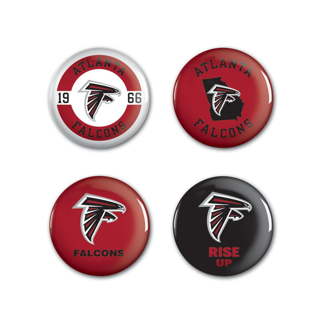 NFL Atlanta Falcons Team 2 4 Pack 1.25" Buttons - Walmart.com