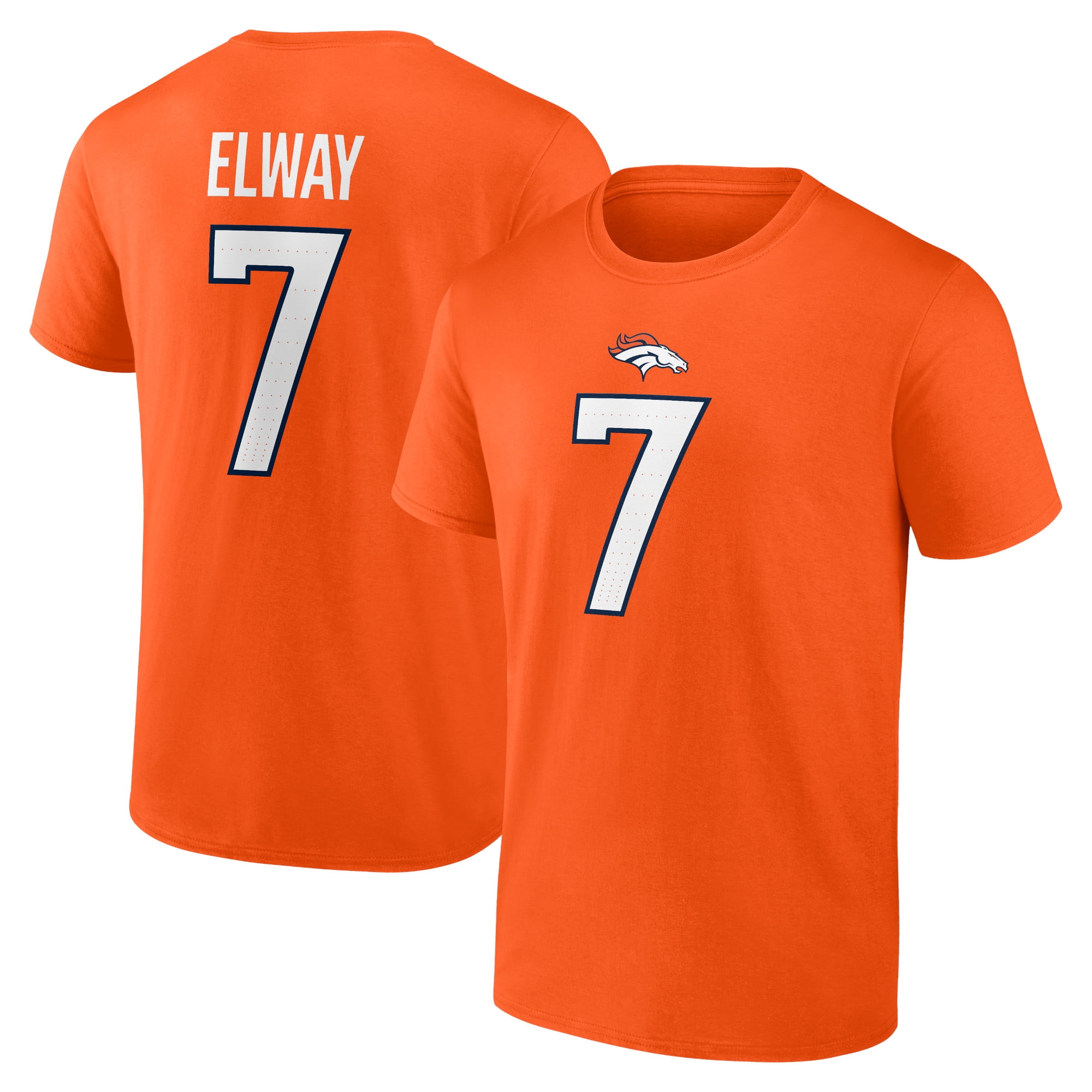 NFL BRONCOS Mens Primry Color Short Sleeve Cotton Crew Tee Name ...