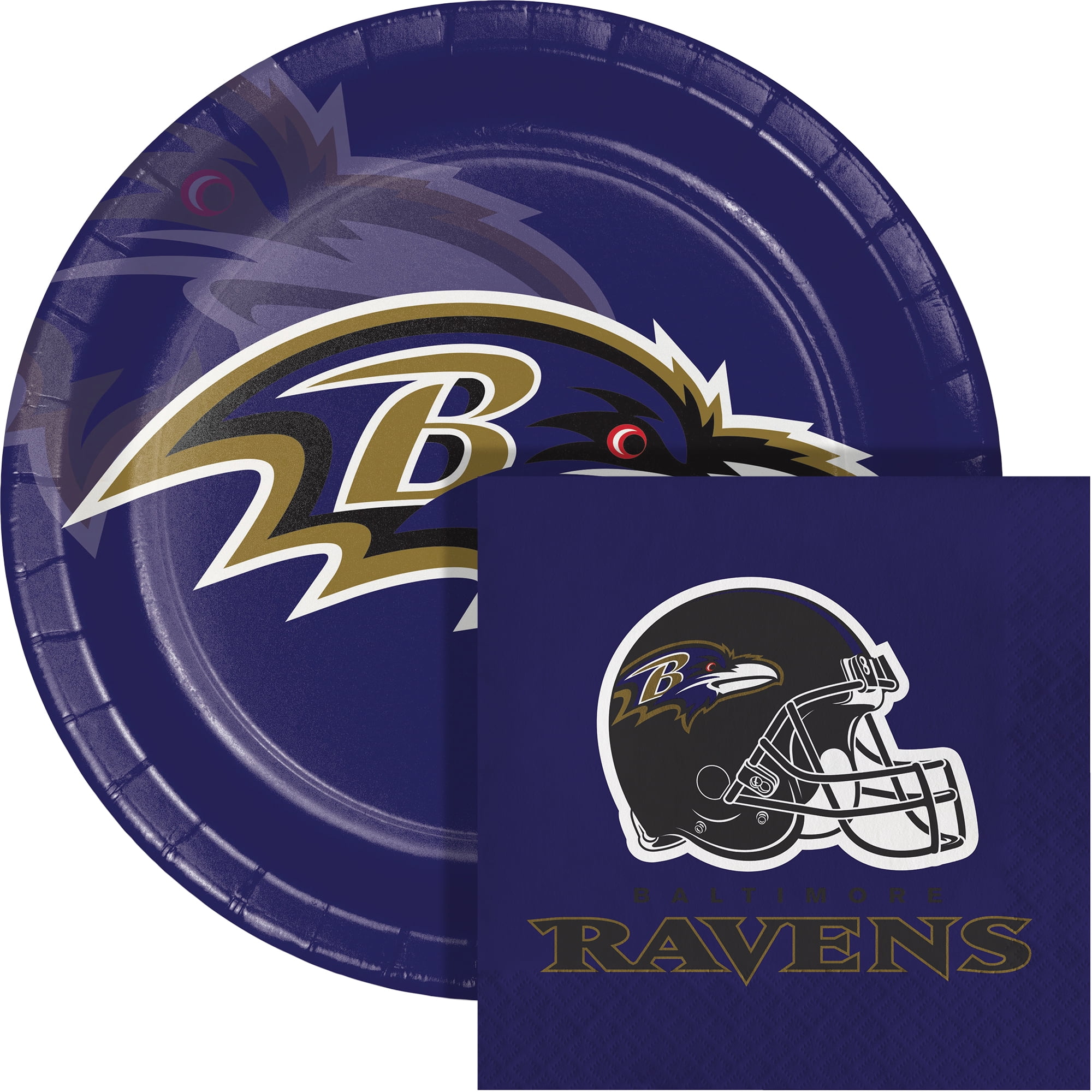 Baltimore Ravens Paper Plate and Napkin Party Kit - 48 Count - Walmart.com