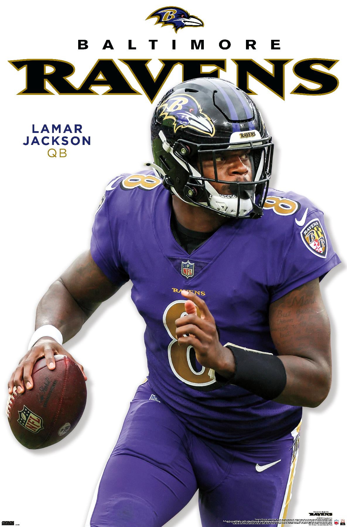 NFL Baltimore Ravens - Lamar Jackson Feature Series 23 Wall Poster, 22. ...