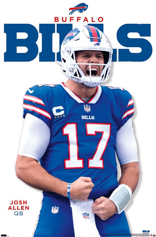 NFL Buffalo Bills - Josh Allen 18 Wall Poster with Push Pins, 22.375" x ...