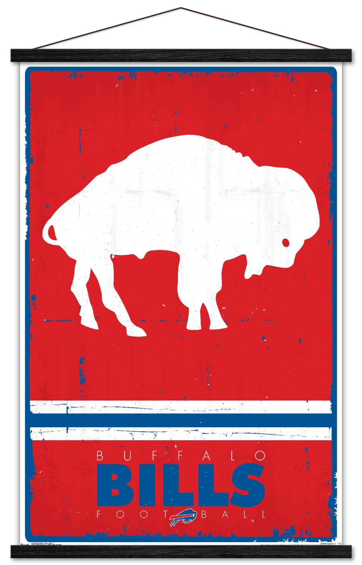 NFL Buffalo Bills - Retro Logo 15 Wall Poster with Wooden Magnetic ...