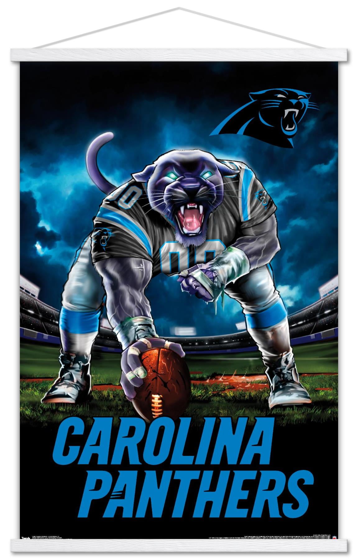 NFL Carolina Panthers - 3 Point Stance 19 Wall Poster with Wooden ...