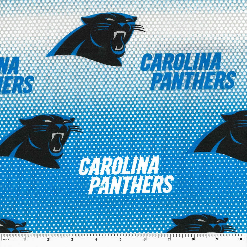 NFL Carolina Panthers 58" 100% Cotton Sports Logo Craft Fabric By the ...
