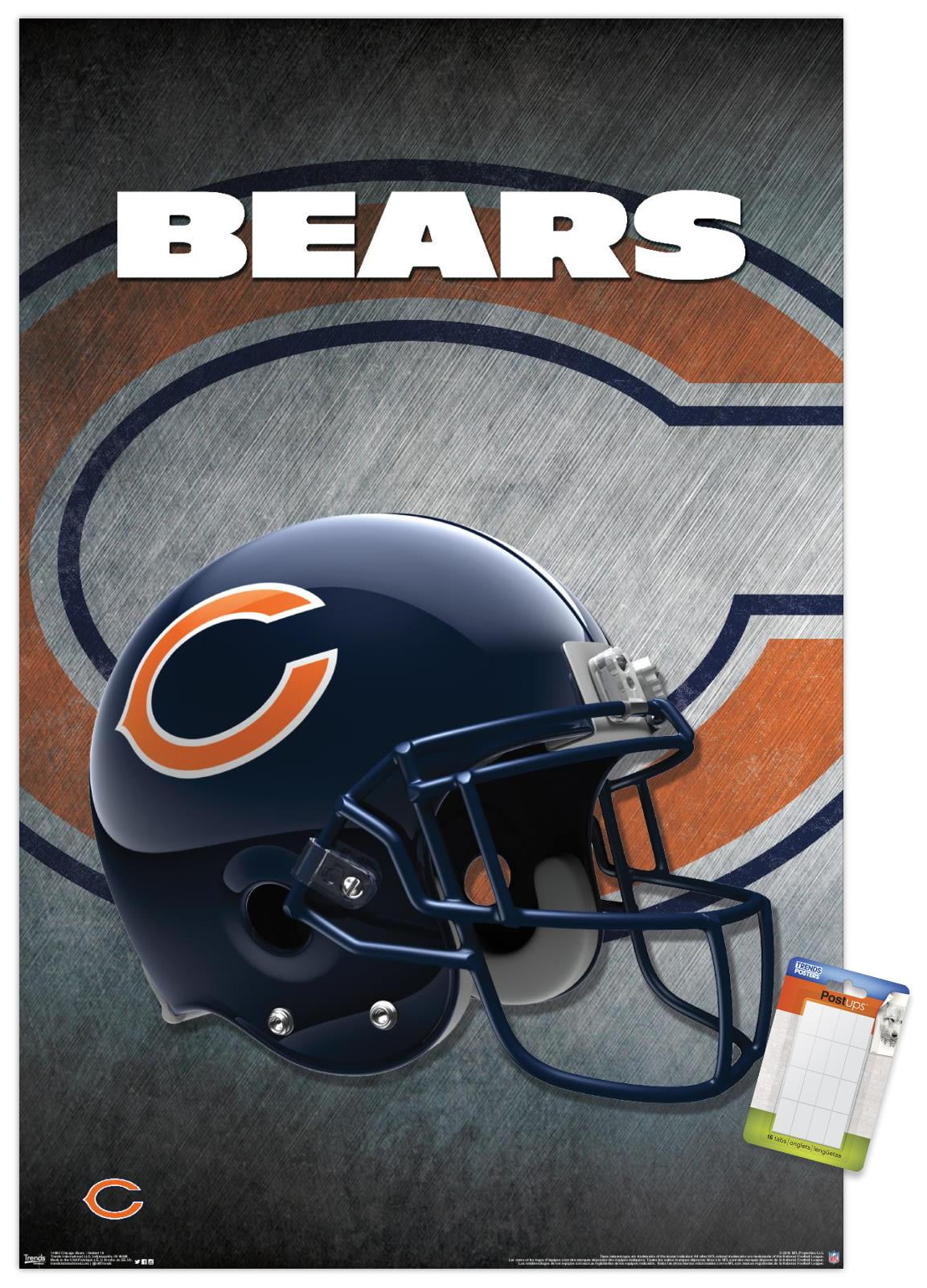 NFL Chicago Bears - Helmet 16 Wall Poster, 22.375" x 34" - Walmart.com