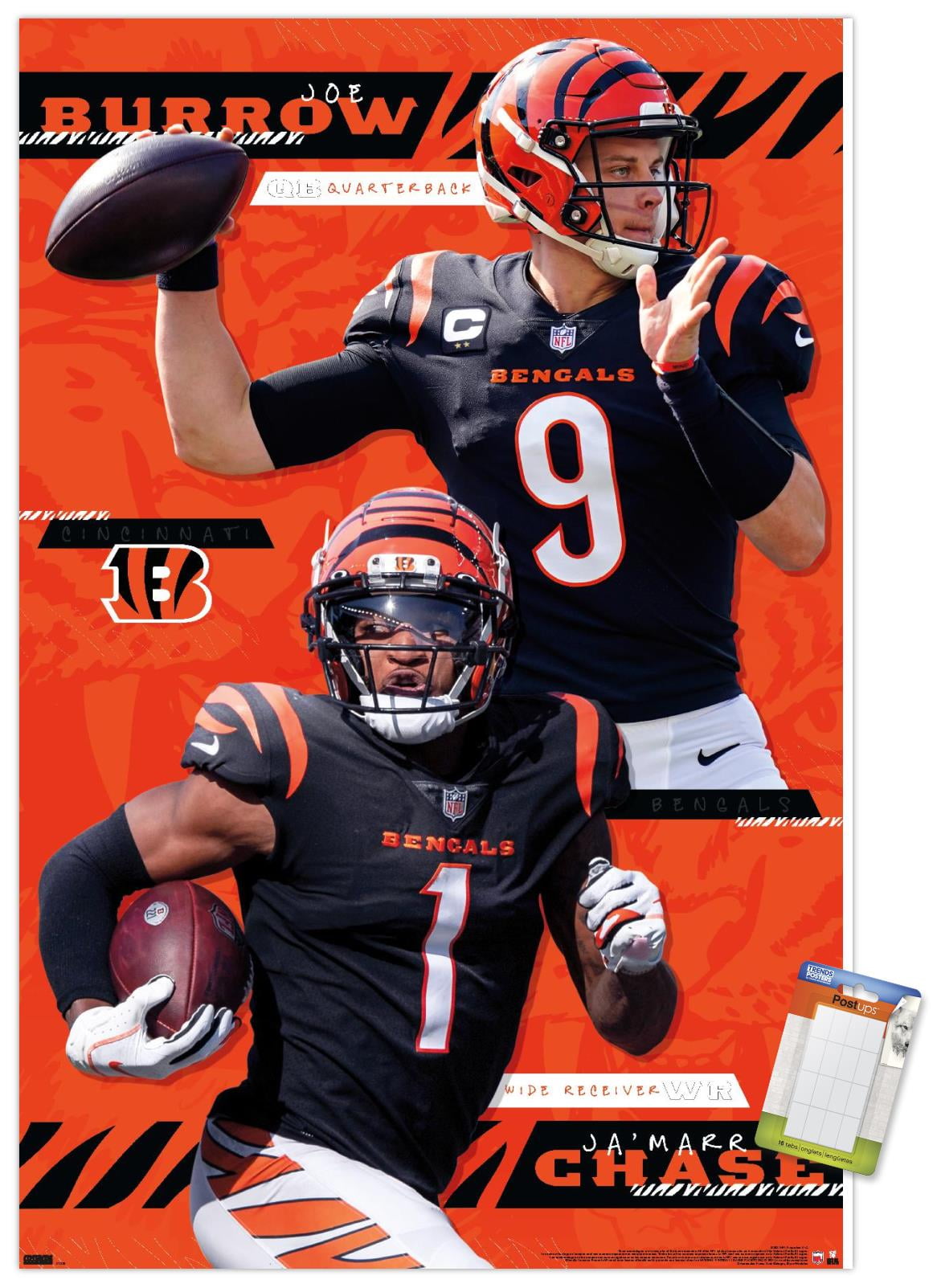 NFL Cincinnati Bengals - Dynamic Duo 21 Wall Poster, 22.375" x 34 ...