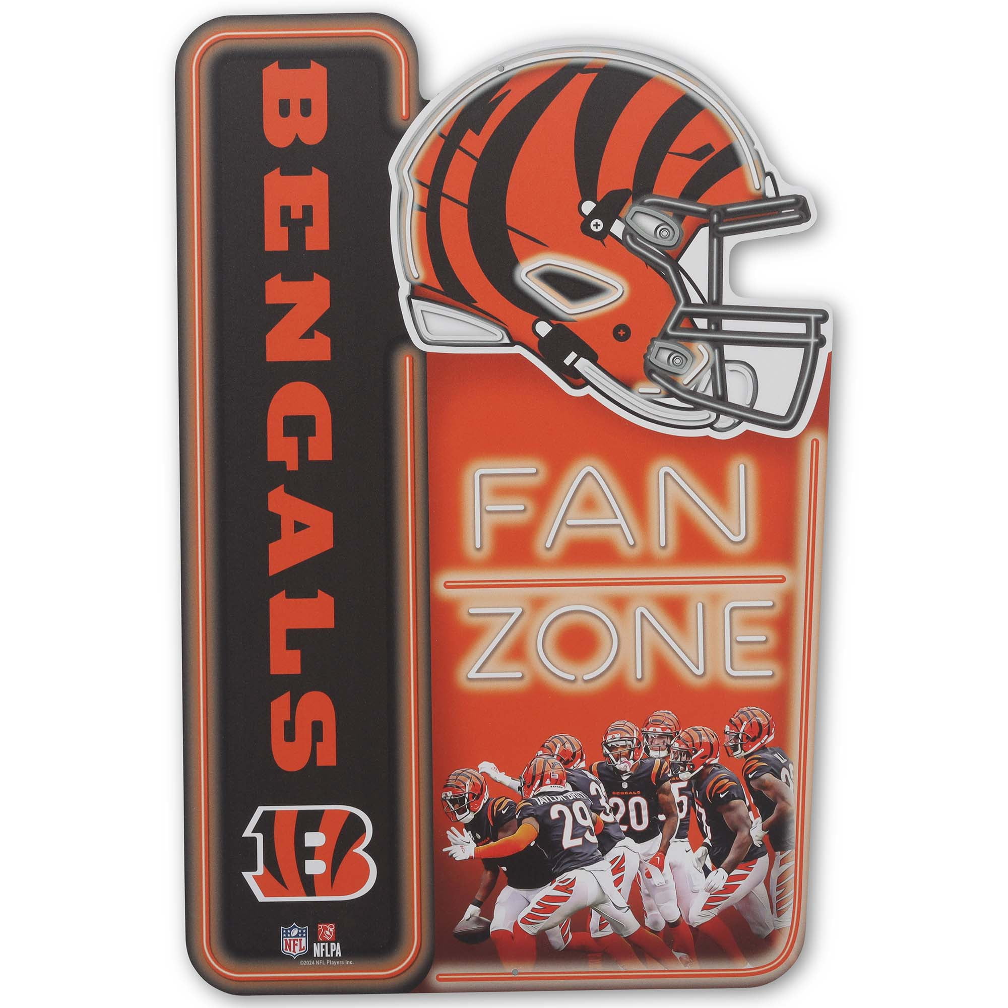 NFL Cincinnati Bengals Fan Zone Metal Sign for Man Cave, Office, or ...