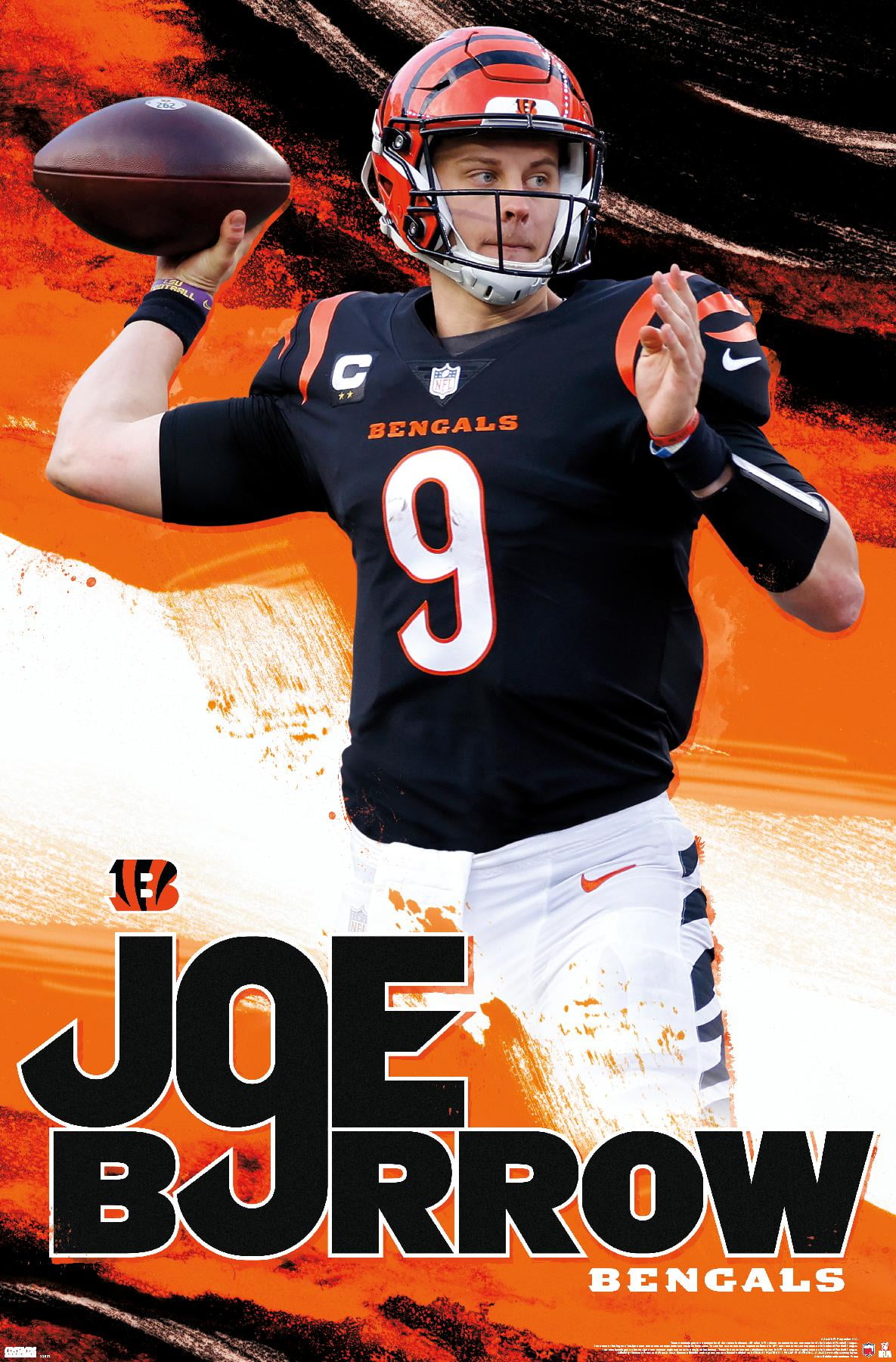 NFL Cincinnati Bengals - Joe Burrow Pose 20 Wall Poster, 22.375" x 34 ...