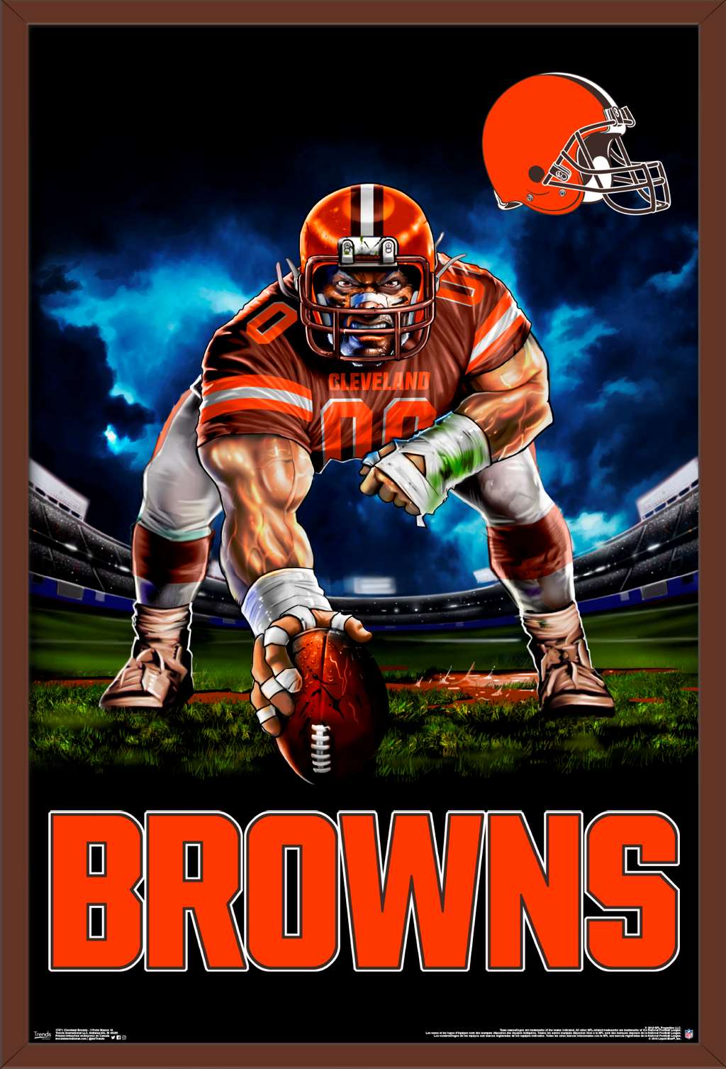 NFL Cleveland Browns - 3 Point Stance 19 Wall Poster, 22.375" x 34 ...