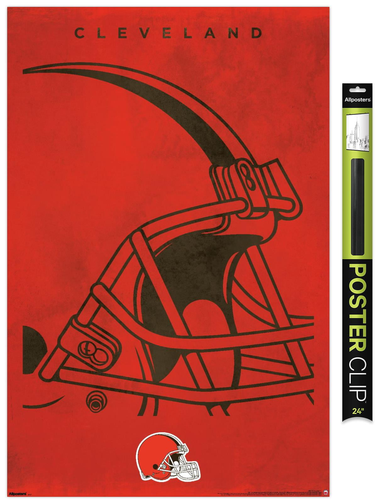 NFL Cleveland Browns - Logo 25 Wall Poster, 22.375" x 34" - Walmart.com