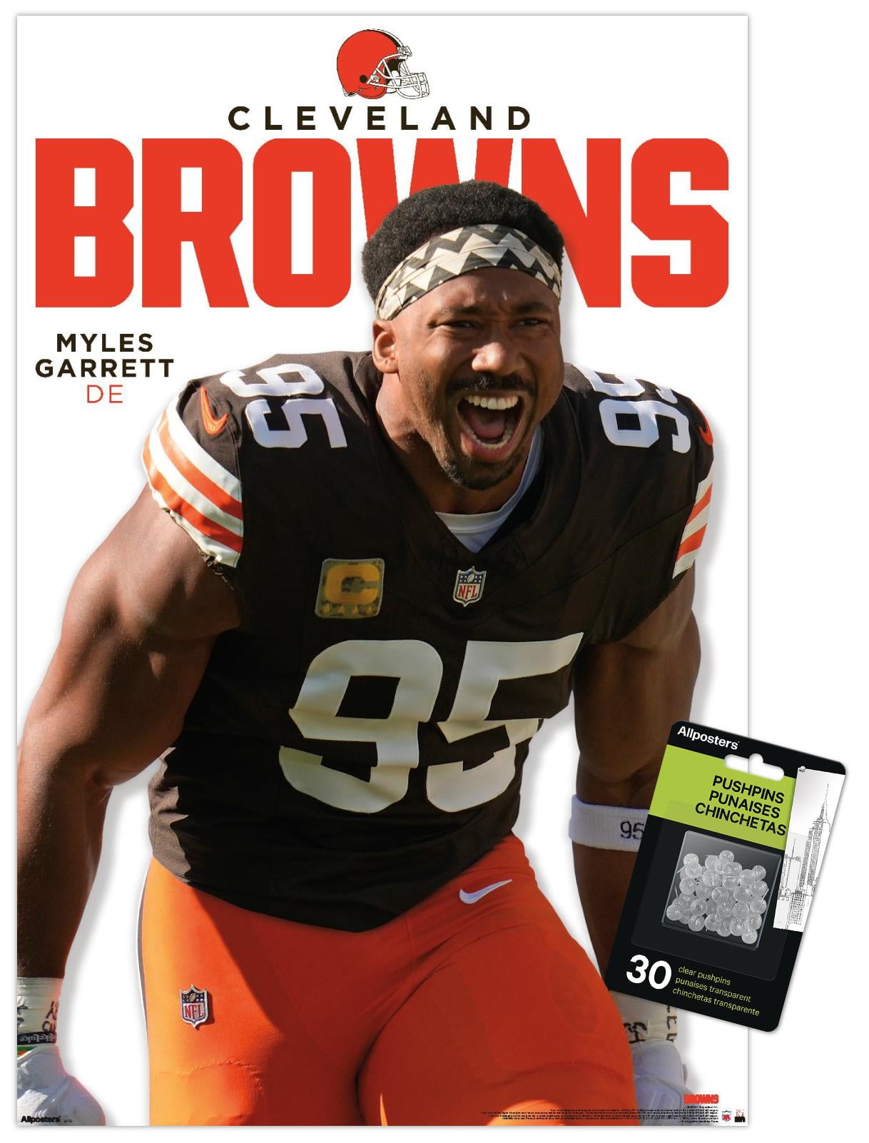 NFL Cleveland Browns - Myles Garrett Feature Series 25 Wall Poster with ...
