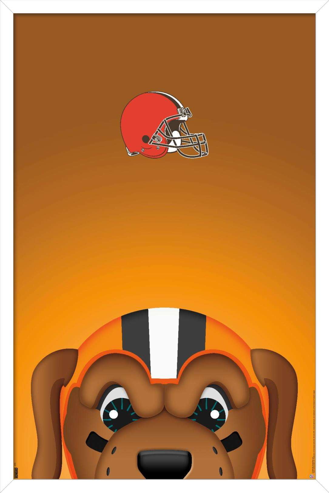 NFL Cleveland Browns - S. Preston Mascot Chomps Wall Poster, 14.725" x ...