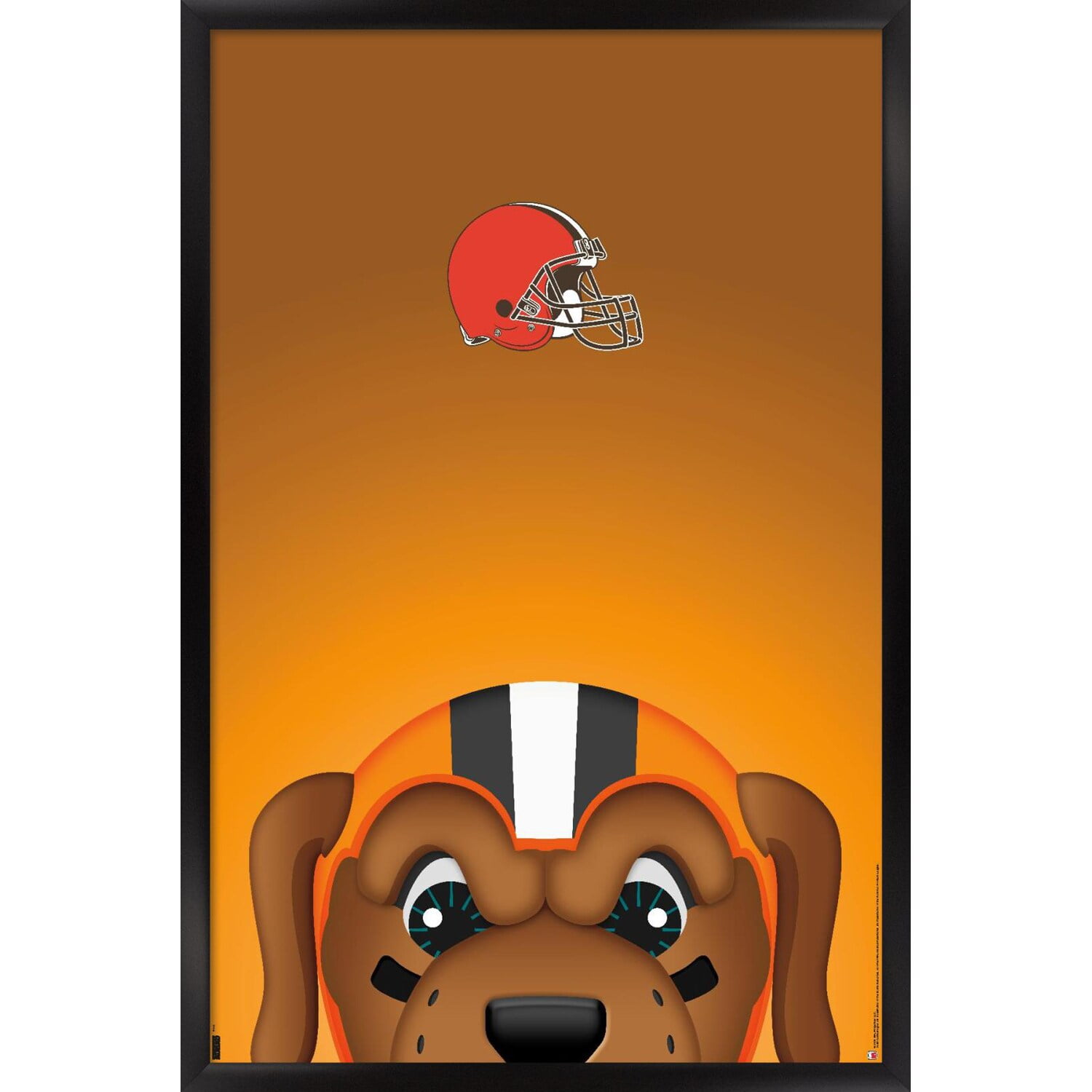 NFL Cleveland Browns - S. Preston Mascot Chomps Wall Poster, 22.375" x ...