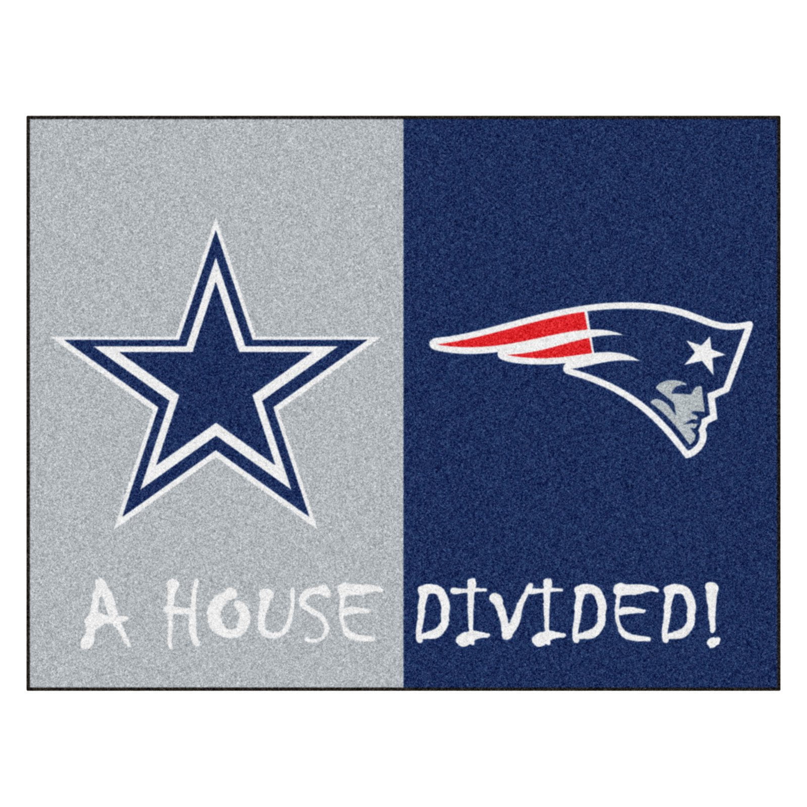 NFL - Cowboys - Patriots House Divided Rug 33.75" x 42.5" - Walmart.com