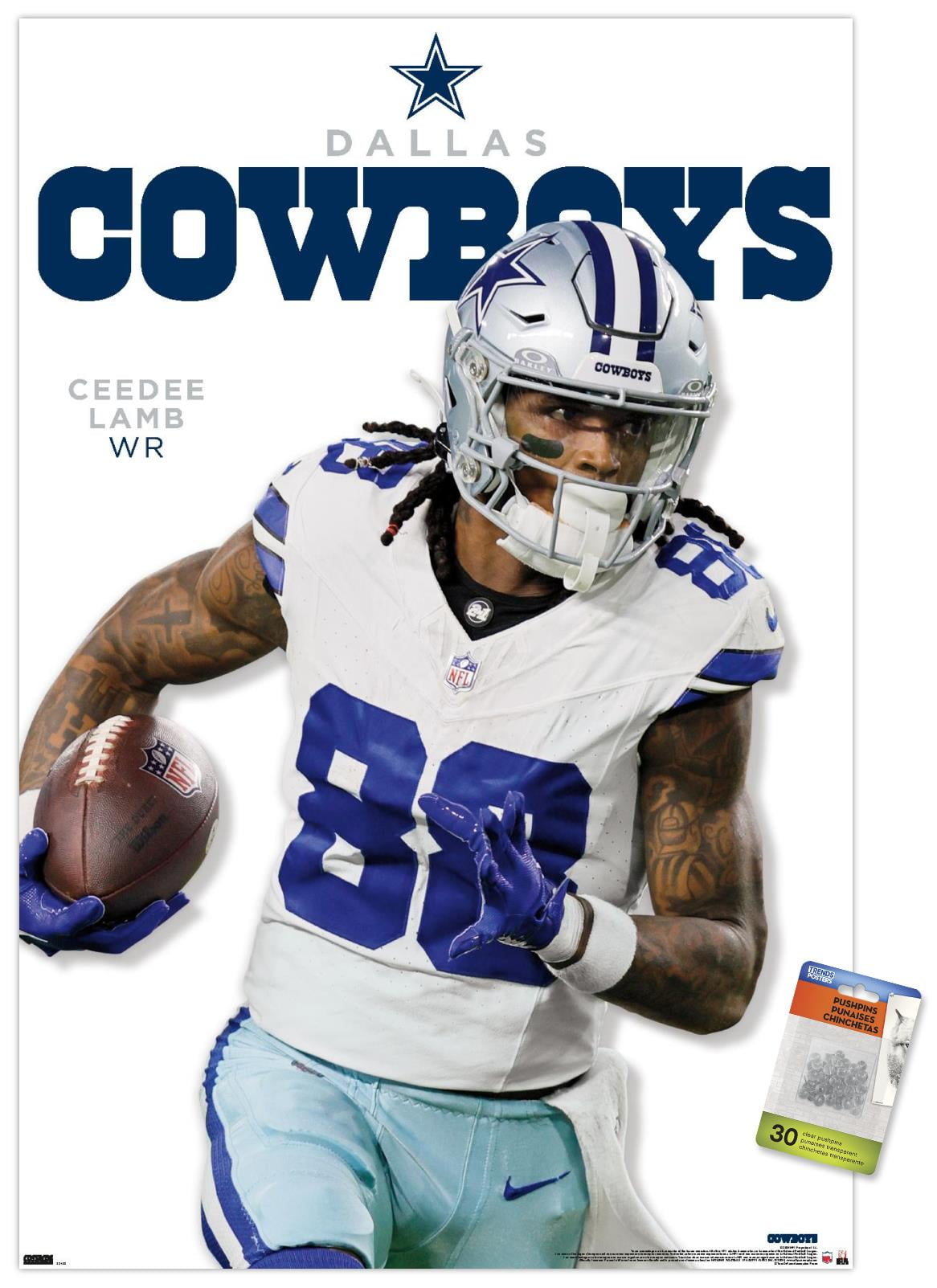 NFL Dallas Cowboys - CeeDee Lamb Feature Series 24 Wall Poster with ...