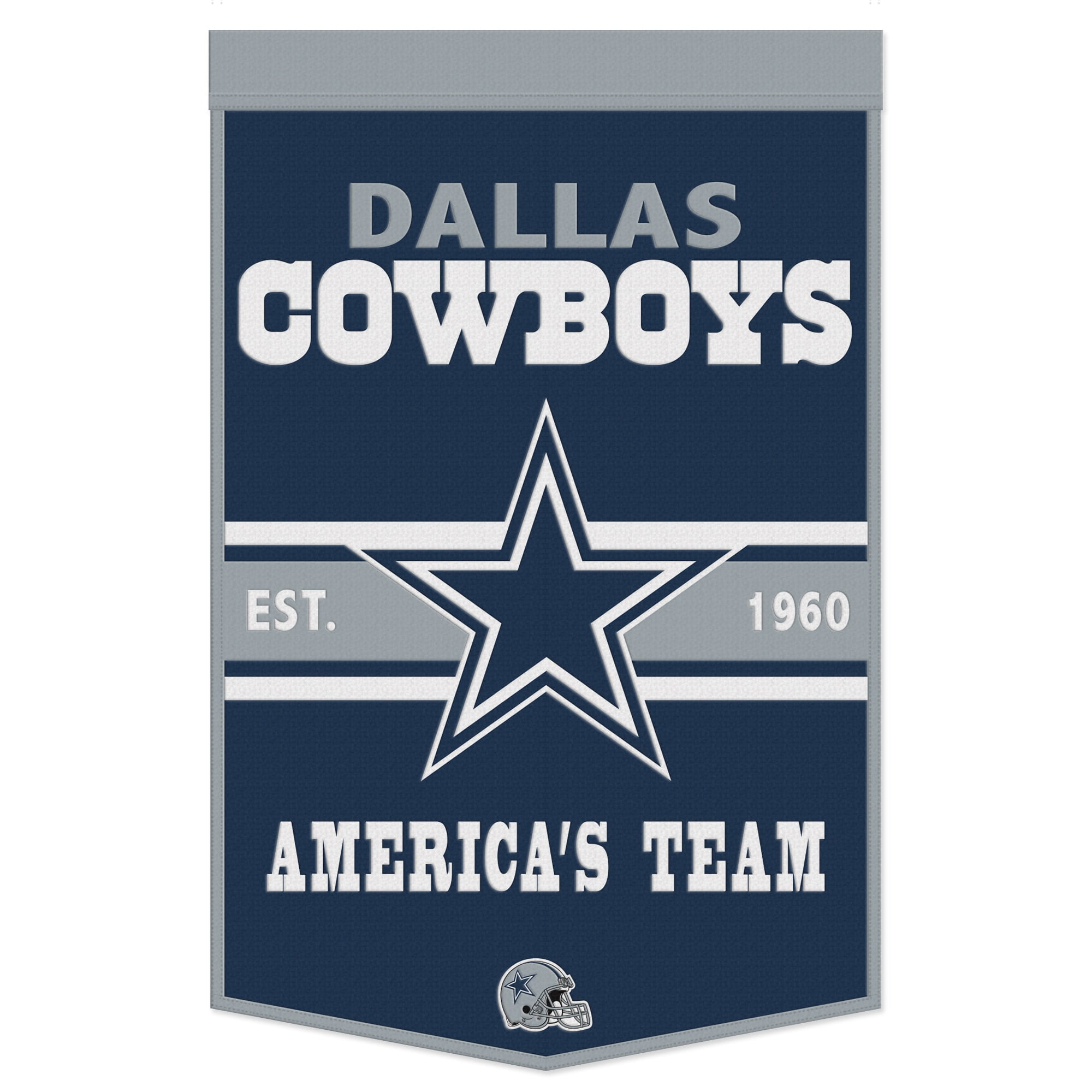 NFL Dallas Cowboys Logo 24" x 38" Wool Banner - Walmart.com