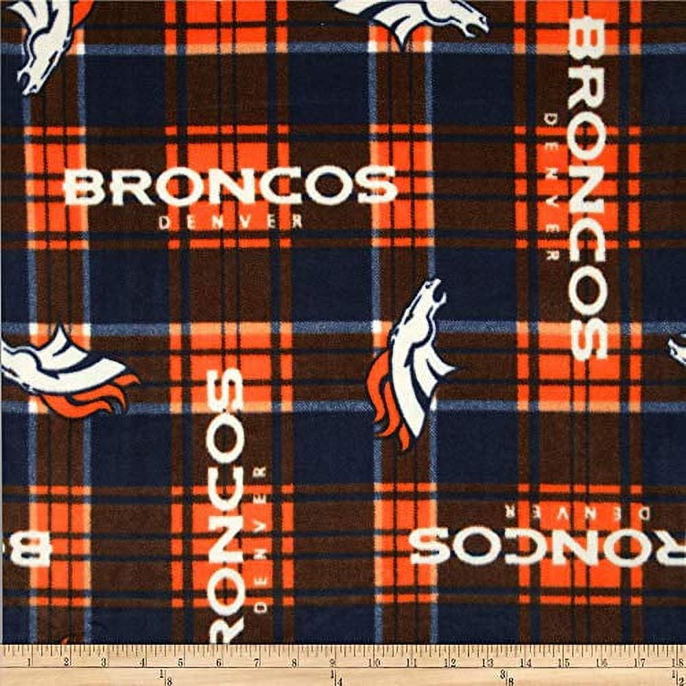 NFL Denver Broncos 58" 100% Polyester Fleece Sports Logo Fabric By the ...