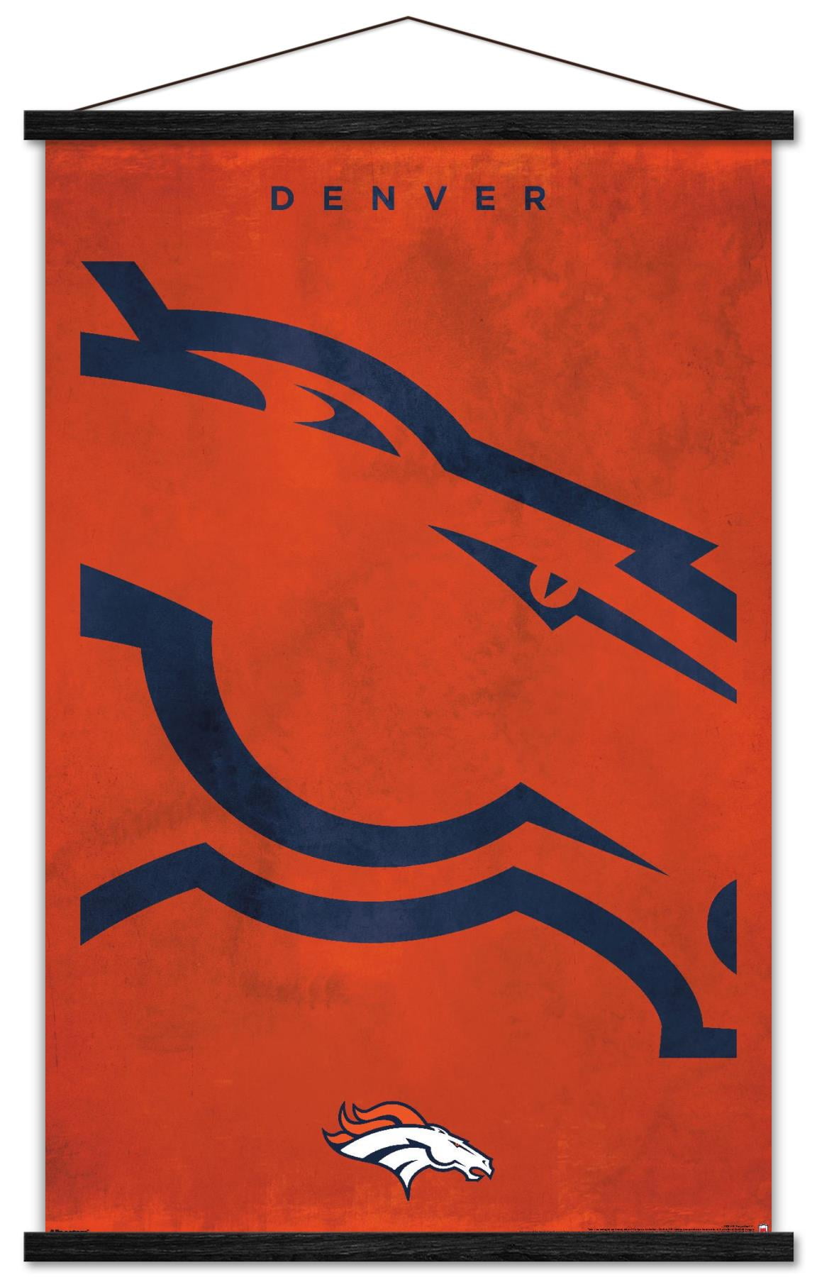 NFL Denver Broncos - Logo 25 Wall Poster with Magnetic Frame, 22.375" x ...