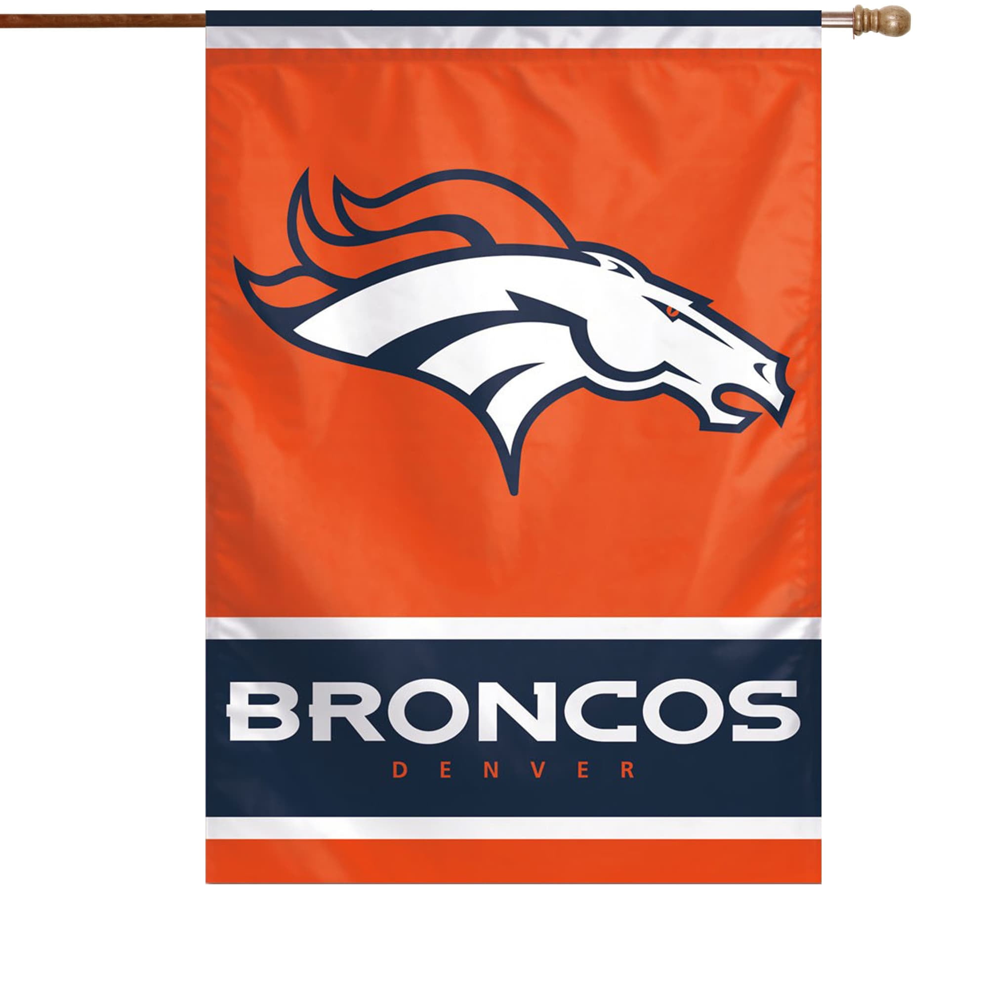 NFL Denver Broncos Name 28" x 40" Vertical Flag - Walmart.com