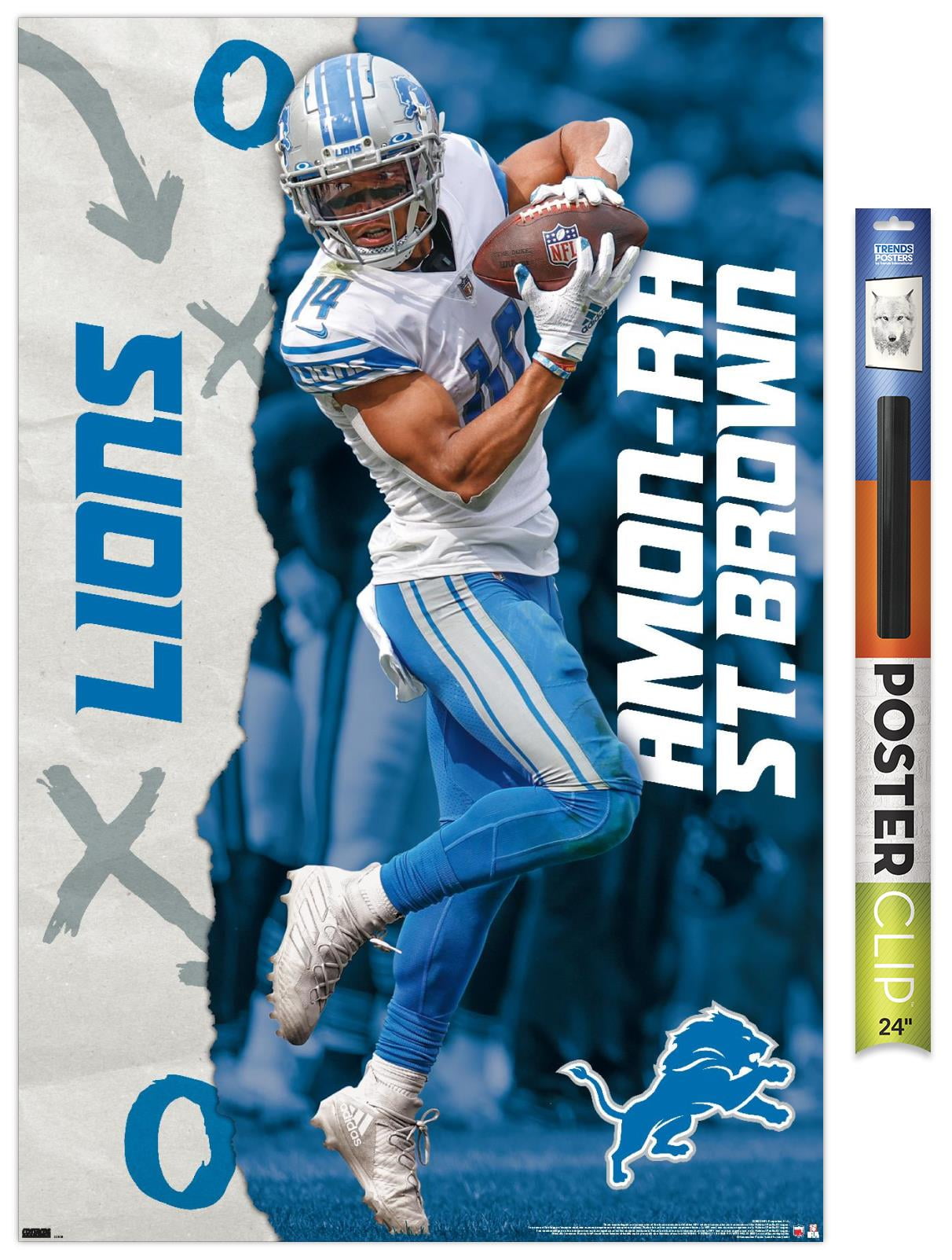 Trends International NFL Detroit Lions Football - Amon-Ra St. Brown 22 Wall Poster, 22.375" x 34 ...
