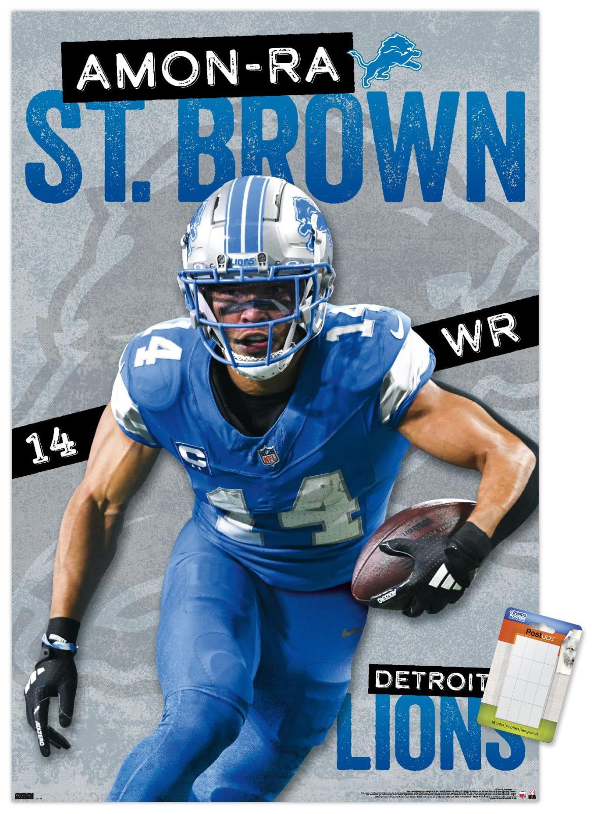 NFL Detroit Lions - Amon-Ra St. Brown 24 Wall Poster, 22.375" x 34 ...