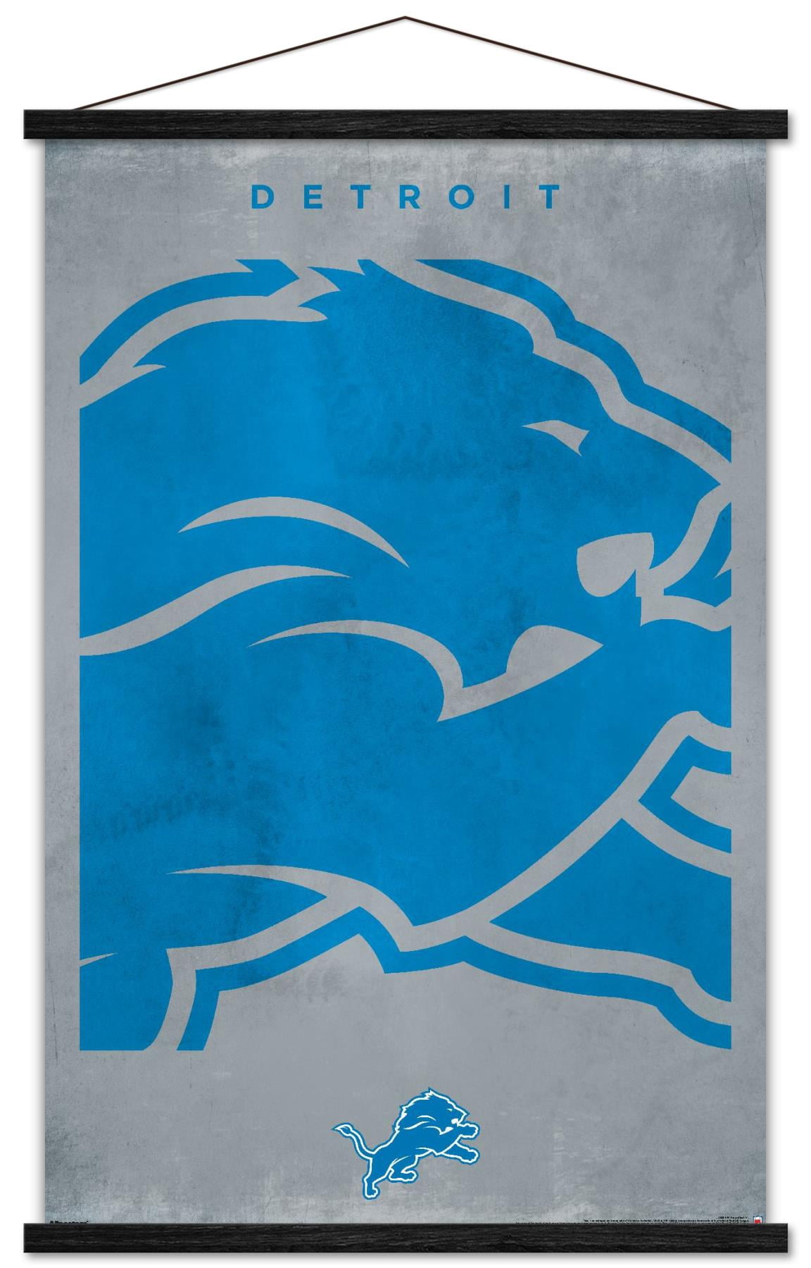 NFL Detroit Lions - Logo 25 Wall Poster with Magnetic Frame, 22.375" x ...