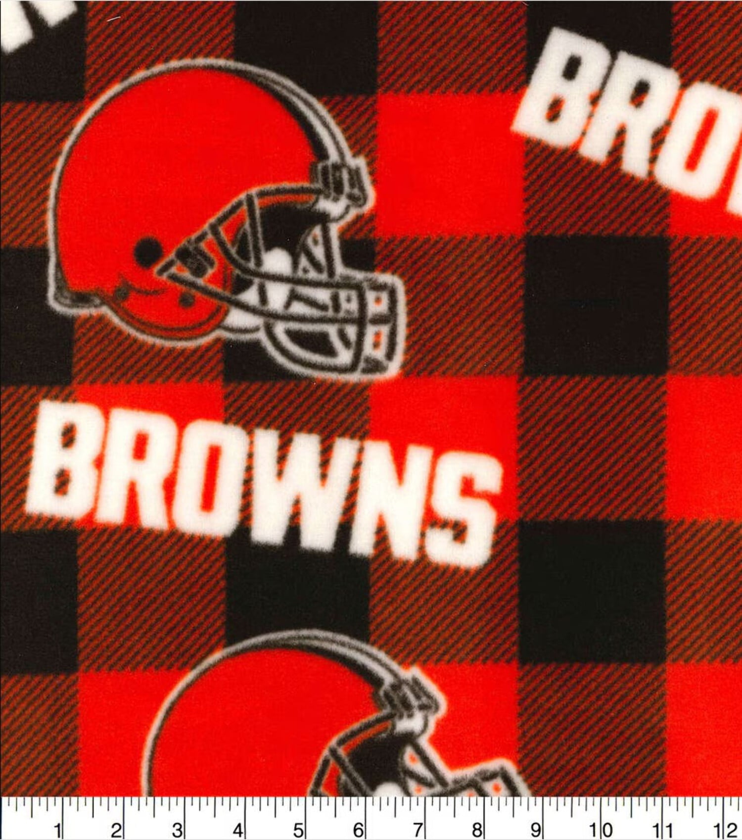 Fabric Traditions Fleece Cleveland Brown Plaid 60 Inch Wide Price per ...