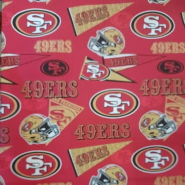 San Francisco 49ers 58" 100% Cotton Logo Sports Sewing & Craft Fabric ...