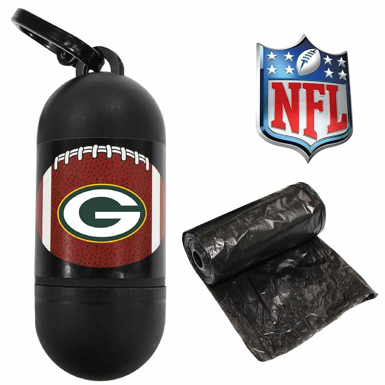 NFL GREEN BAY PACKERS Cool & Sporty Poop Waste Bag Dispenser with a ...