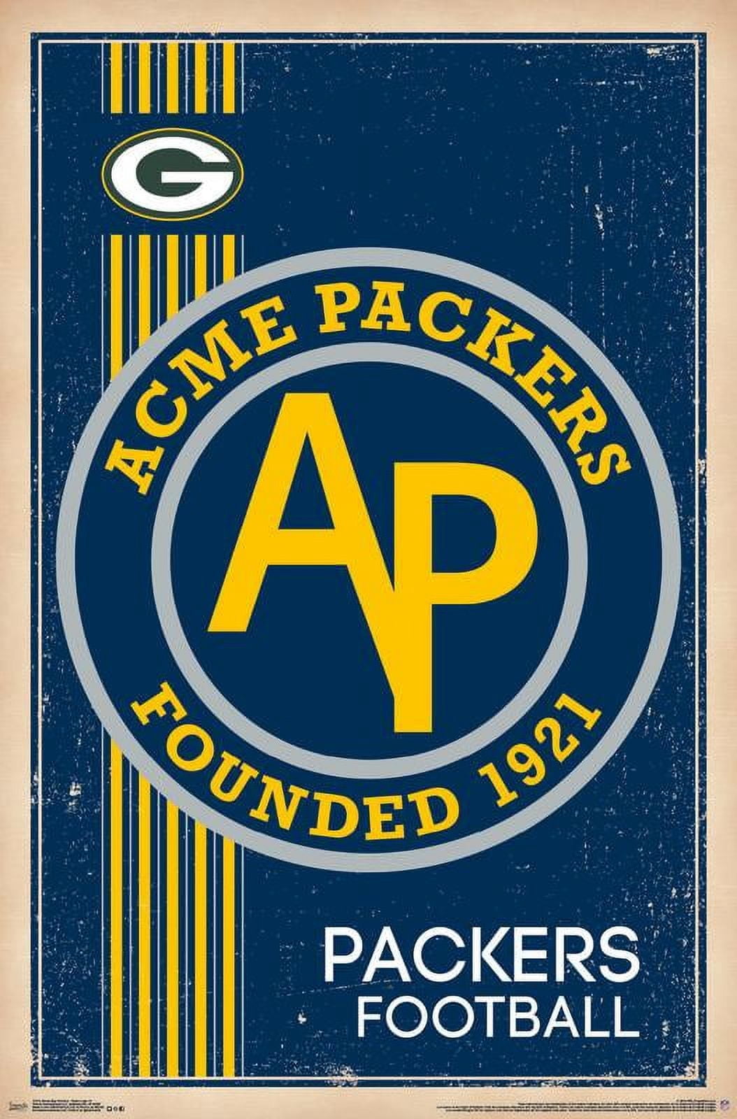 NFL Green Bay Packers - Retro Logo 14 Wall Poster, 22.375" x 34 ...