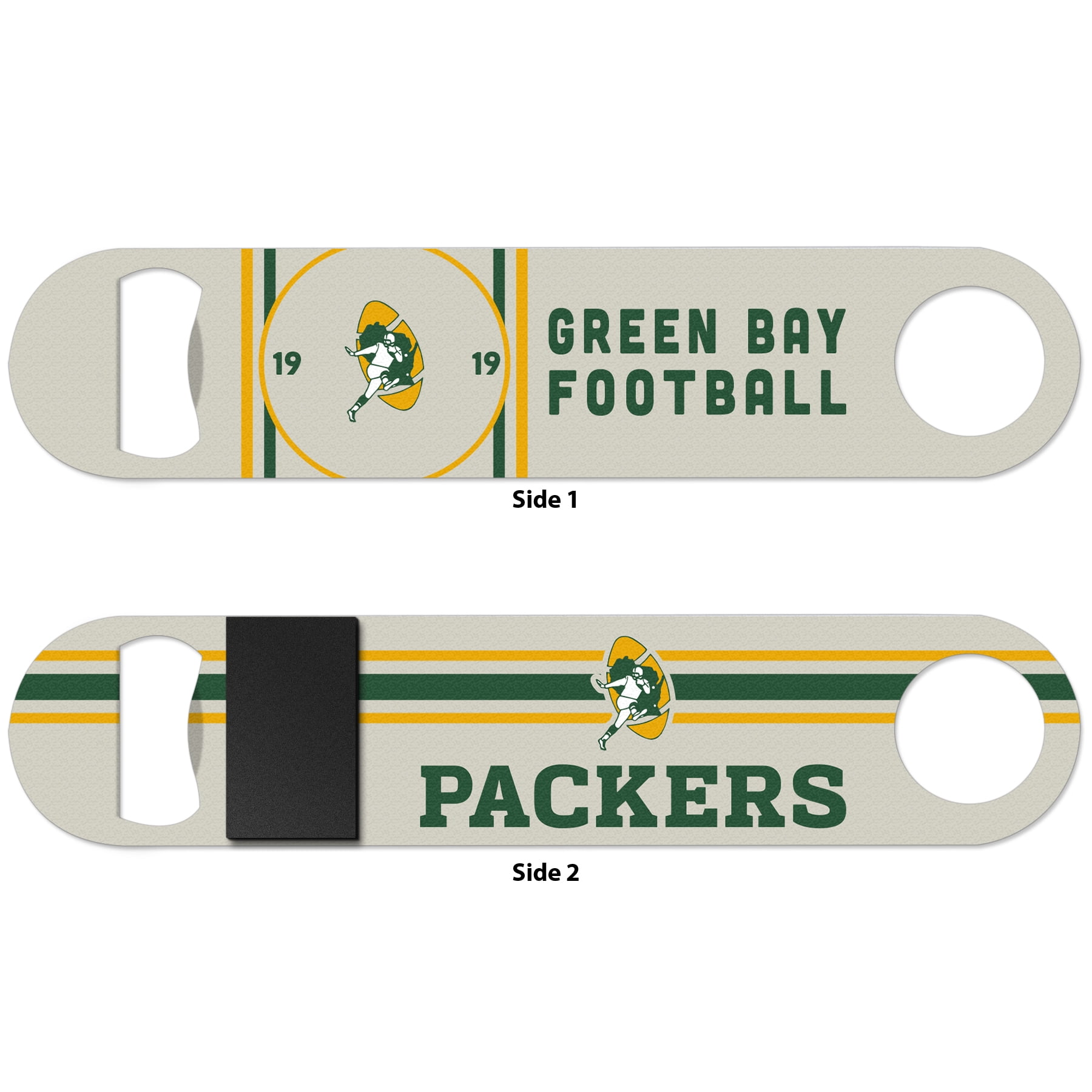 NFL Green Bay Packers Team Vintage Metal Bottle Opener Magnet - Walmart.com