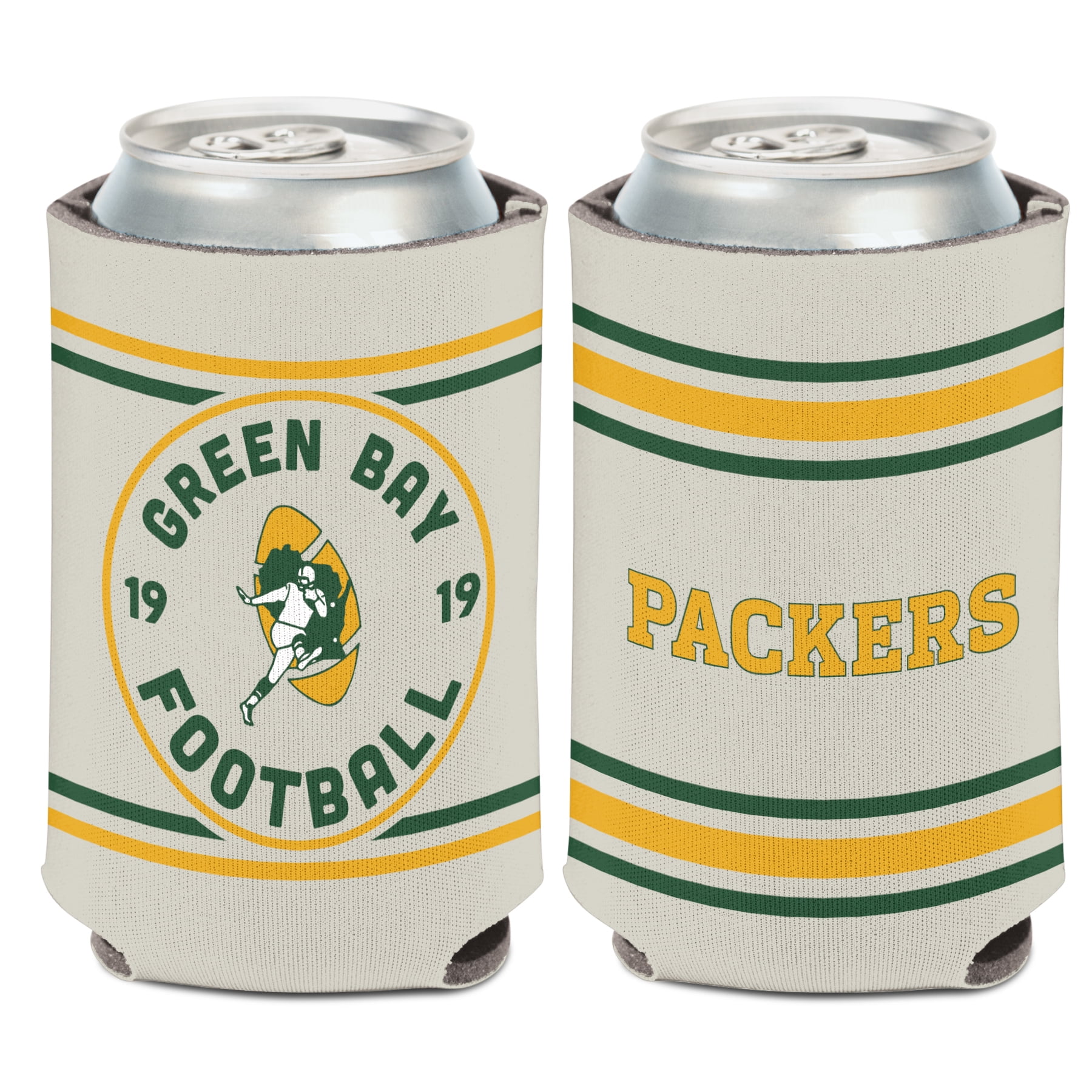 WinCraft NFL Green Bay Packers Vintage 12oz Can Cooler, Collapsible ...