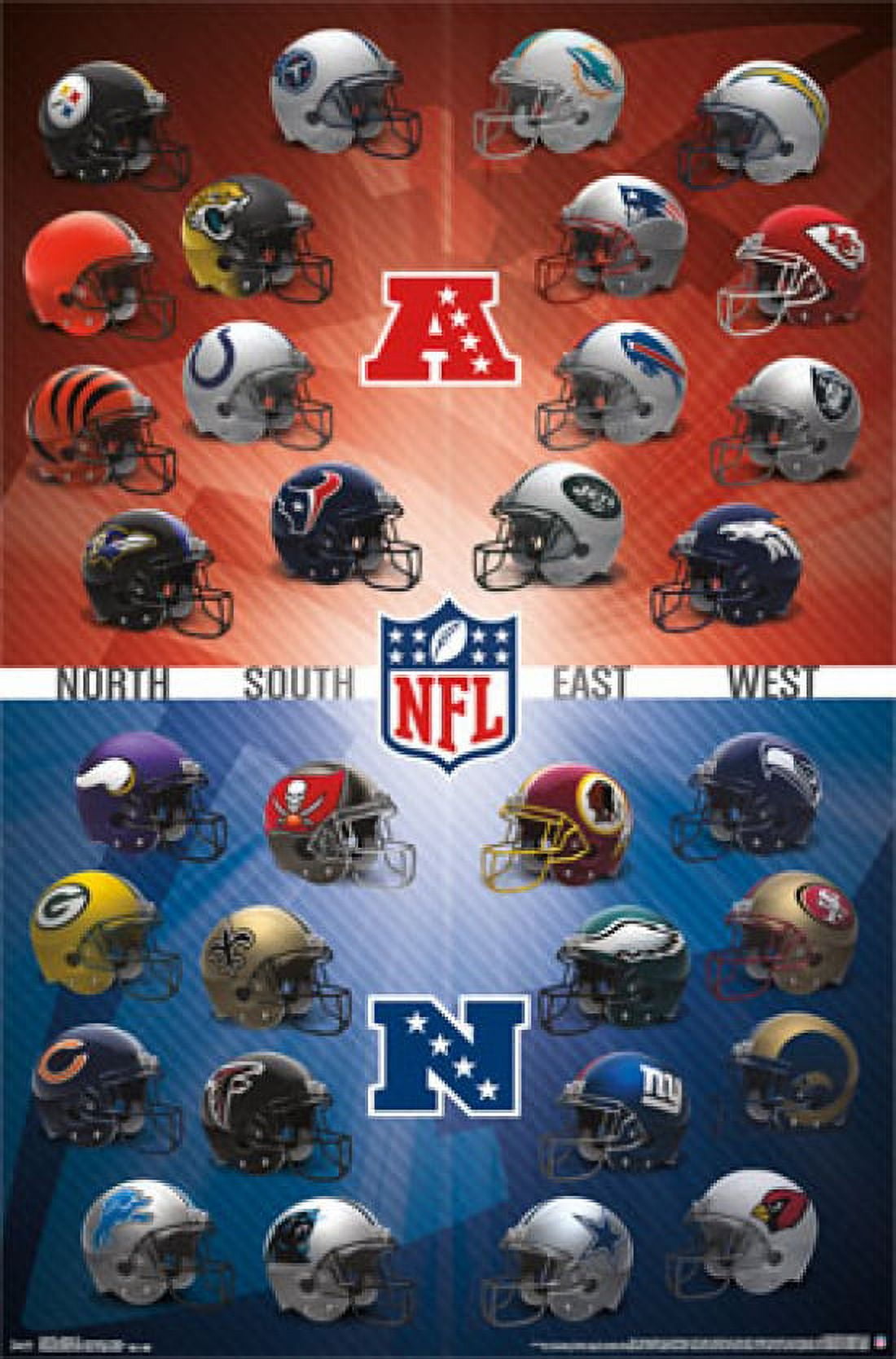 NFL - Helmets 15 Poster Print (24 x 36) - Walmart.com