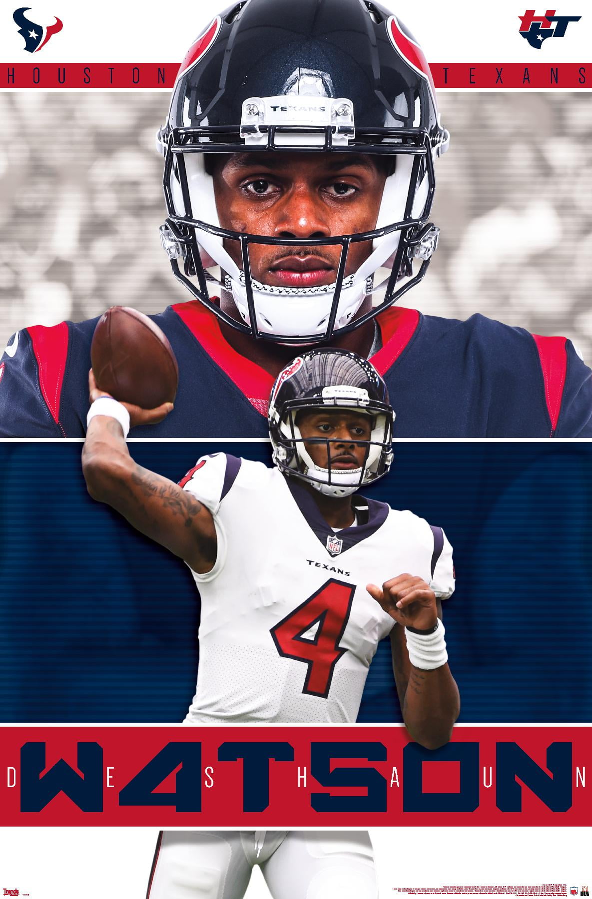 NFL Houston Texans - Deshaun Watson 18 Wall Poster, 22.375" x 34 ...