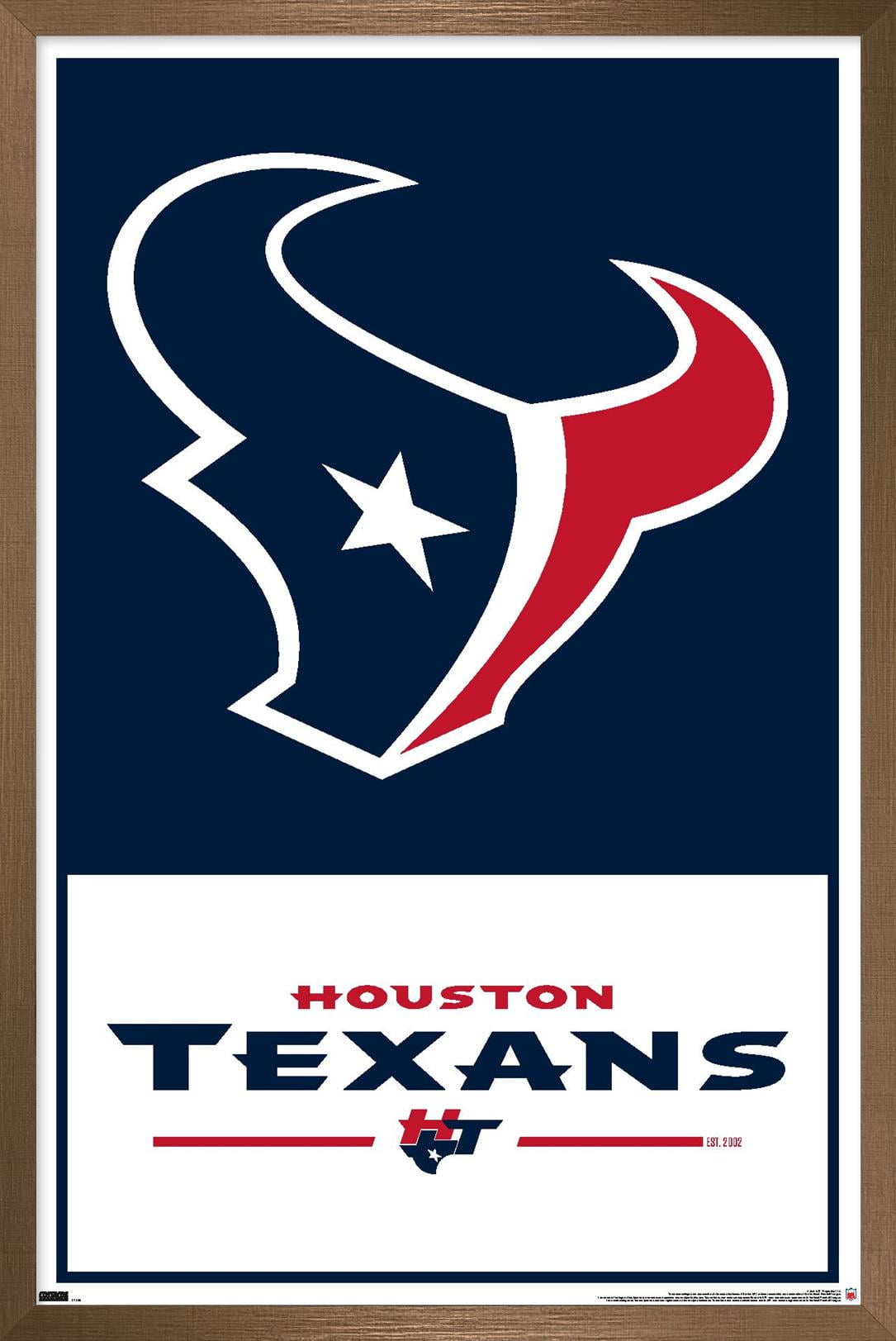 NFL Houston Texans - Logo 21 Wall Poster, 14.725" x 22.375" Framed ...