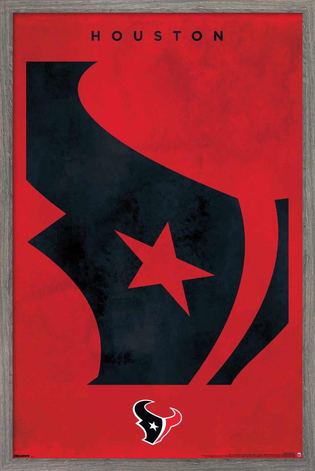NFL Houston Texans - Logo 25 Wall Poster, 22.375" x 34" Framed ...