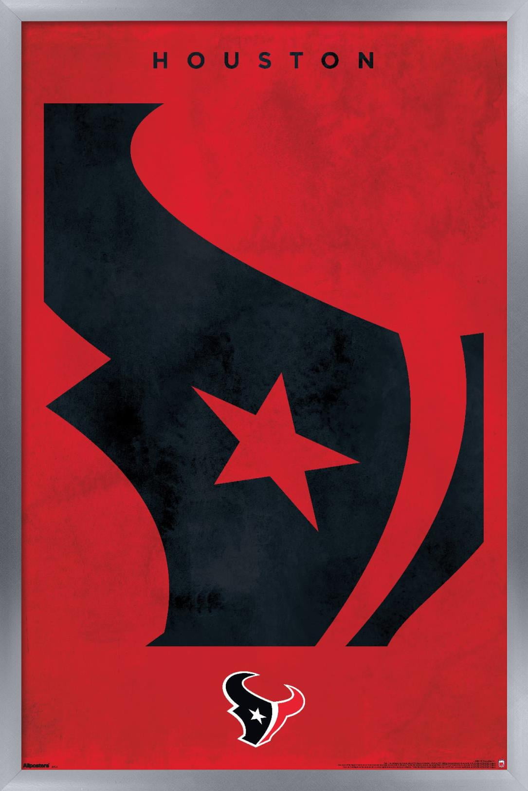 NFL Houston Texans - Logo 25 Wall Poster, 22.375" x 34" Framed ...