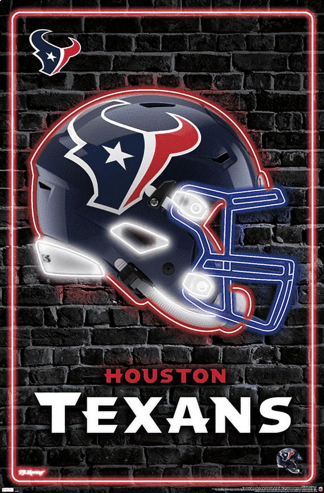 NFL Houston Texans - Neon Helmet 23 Wall Poster, 22.375" x 34 ...