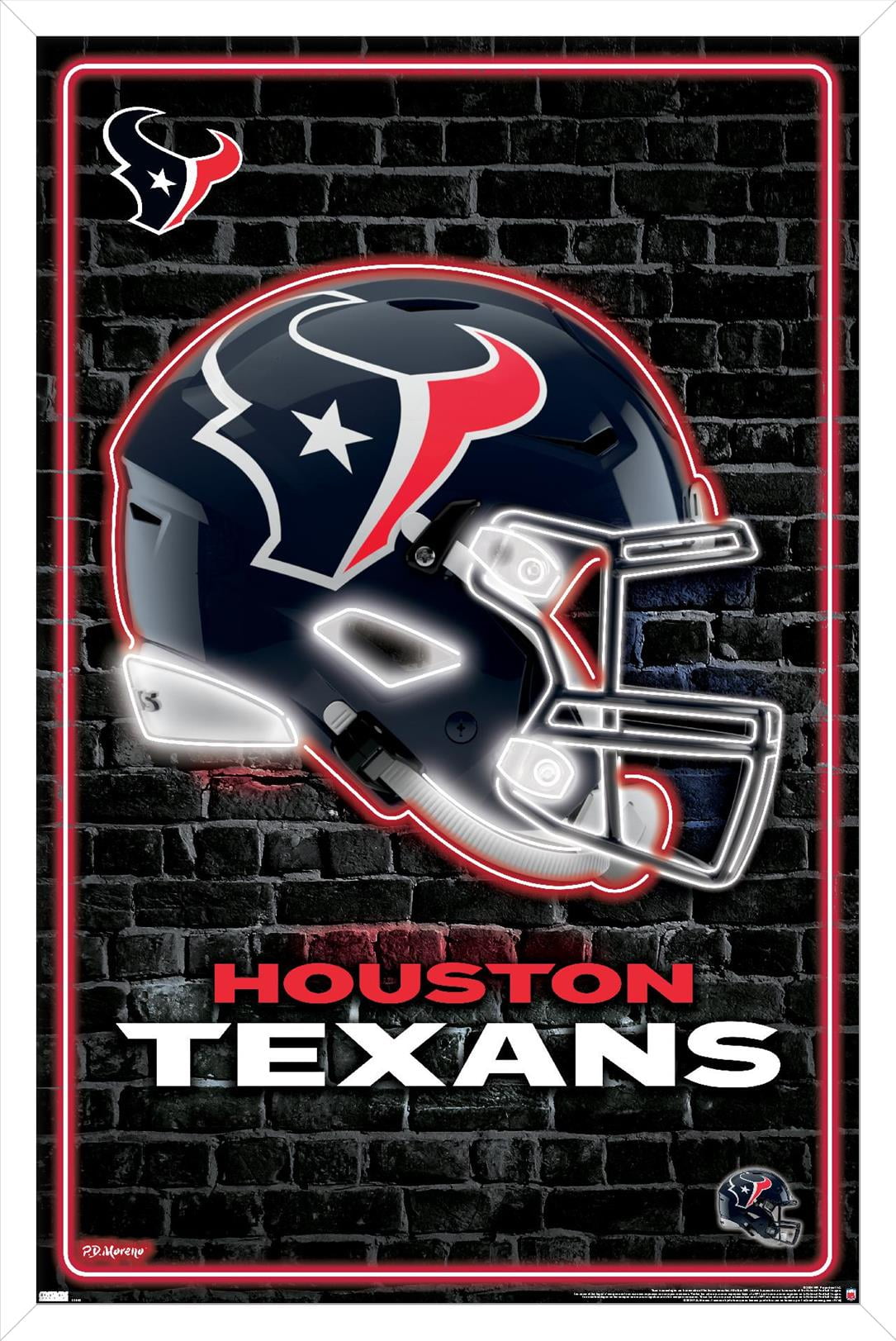 NFL Houston Texans - Neon Helmet 24 Wall Poster, 14.725" x 22.375 ...