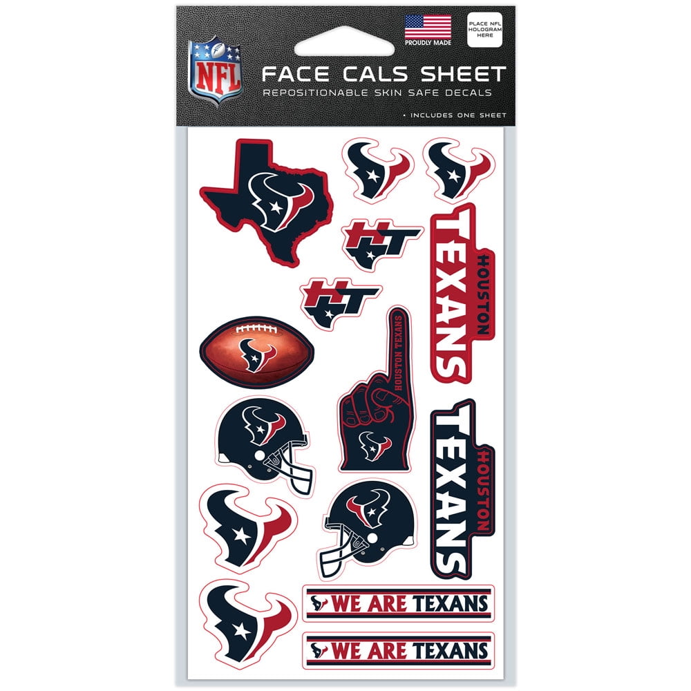 NFL Houston Texans Prime 4" x 7" Face Cal Sheet - Walmart.com