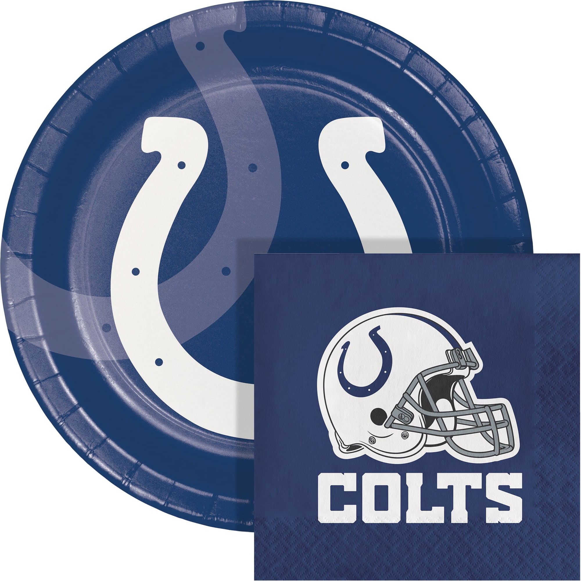 NFL Indianapolis Colts 9" Paper Plate and 6.5" Napkin Party Kit 48 ...