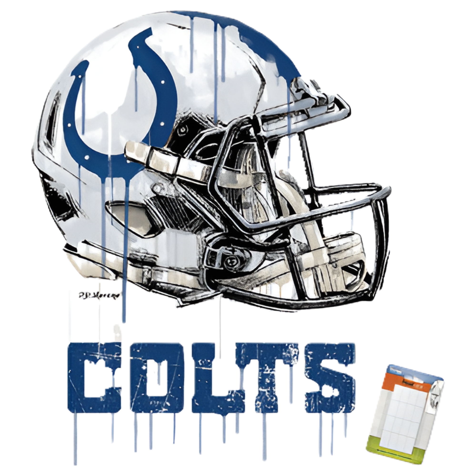 NFL Indianapolis Colts - Drip Helmet 20 Wall Poster, 22.375" x 34 ...